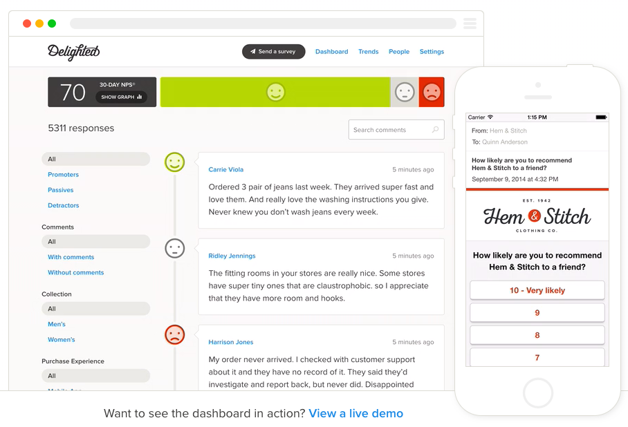 delighted customer feedback