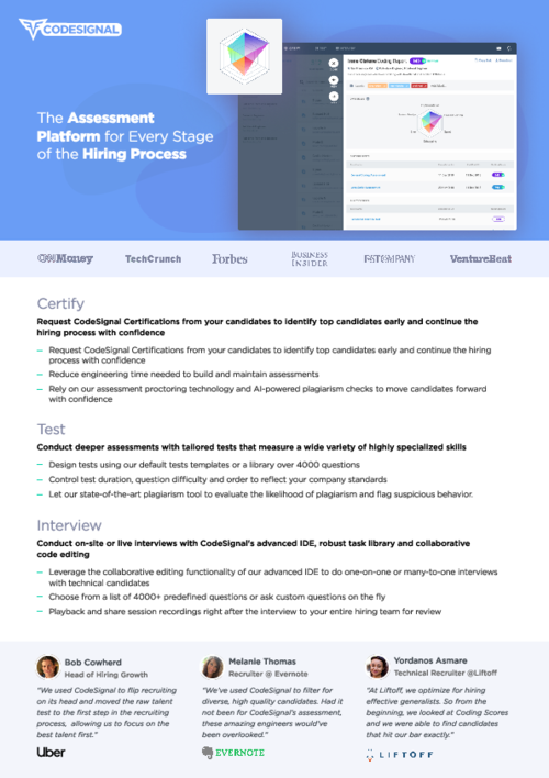 CodeSignal Reviews 2022: Details, Pricing, & Features | G2