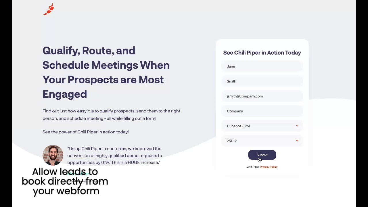 Chili Piper Reviews 2024: Details, Pricing, & Features | G2