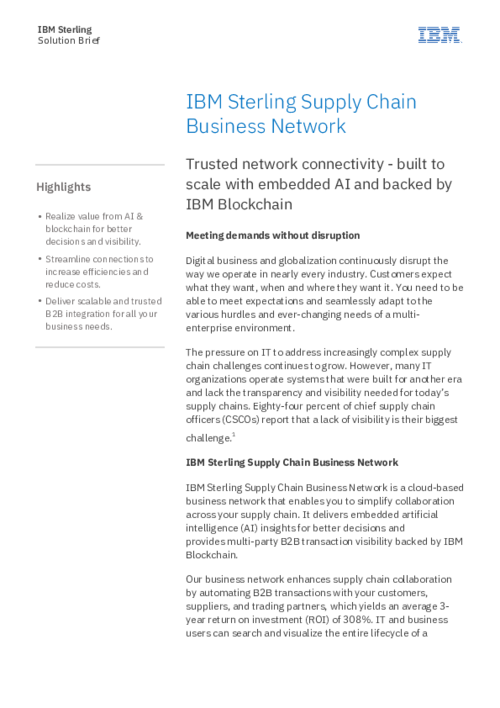 IBM Sterling B2B Integration SaaS Reviews 2024: Details, Pricing, & Features | G2