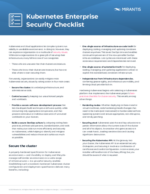 Mirantis Kubernetes Engine Formerly Docker Enterprise Reviews 2025 Details Pricing