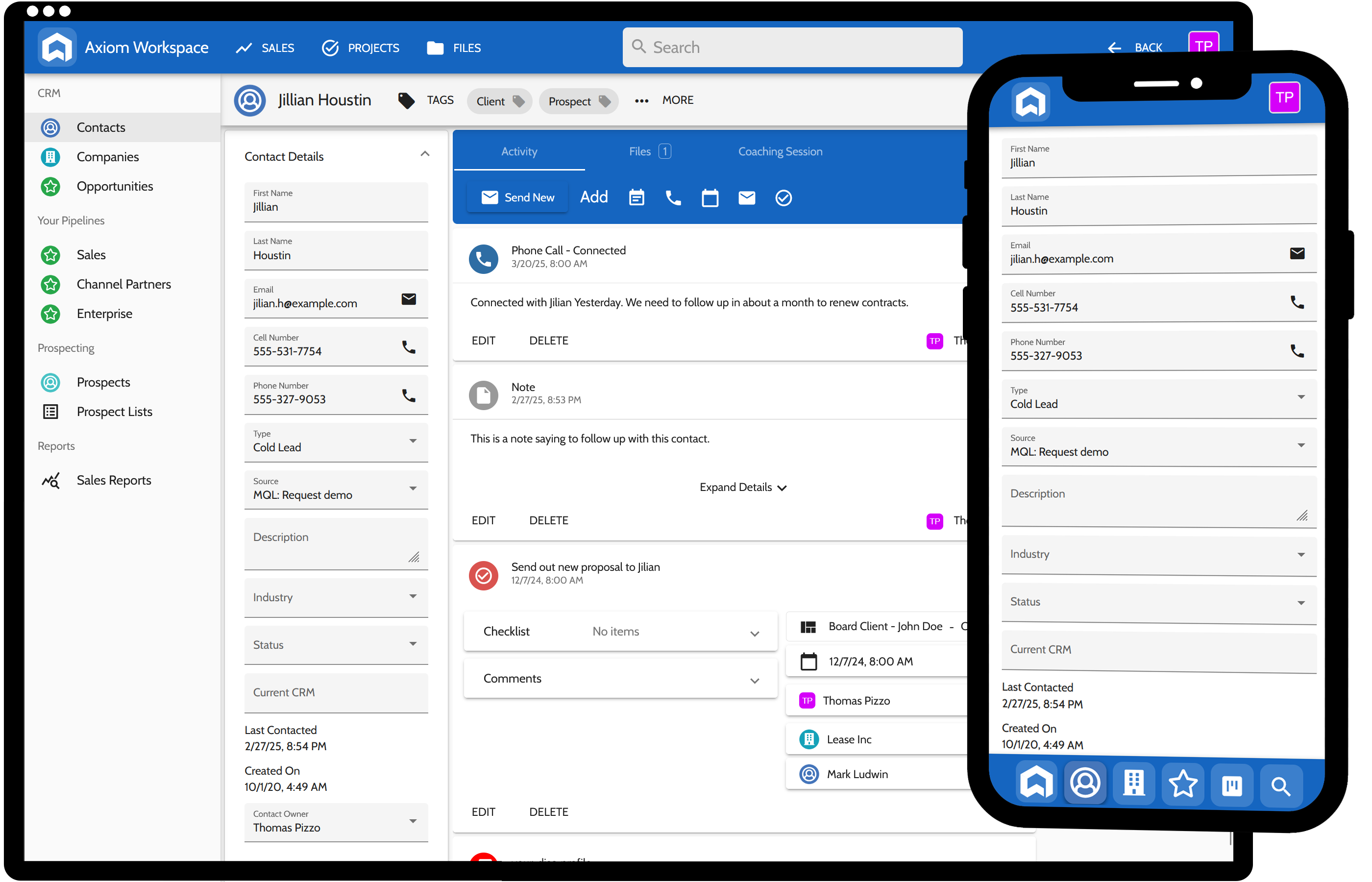 Axiom Workspace CRM Reviews 2026: Details, Pricing, & Features | G2