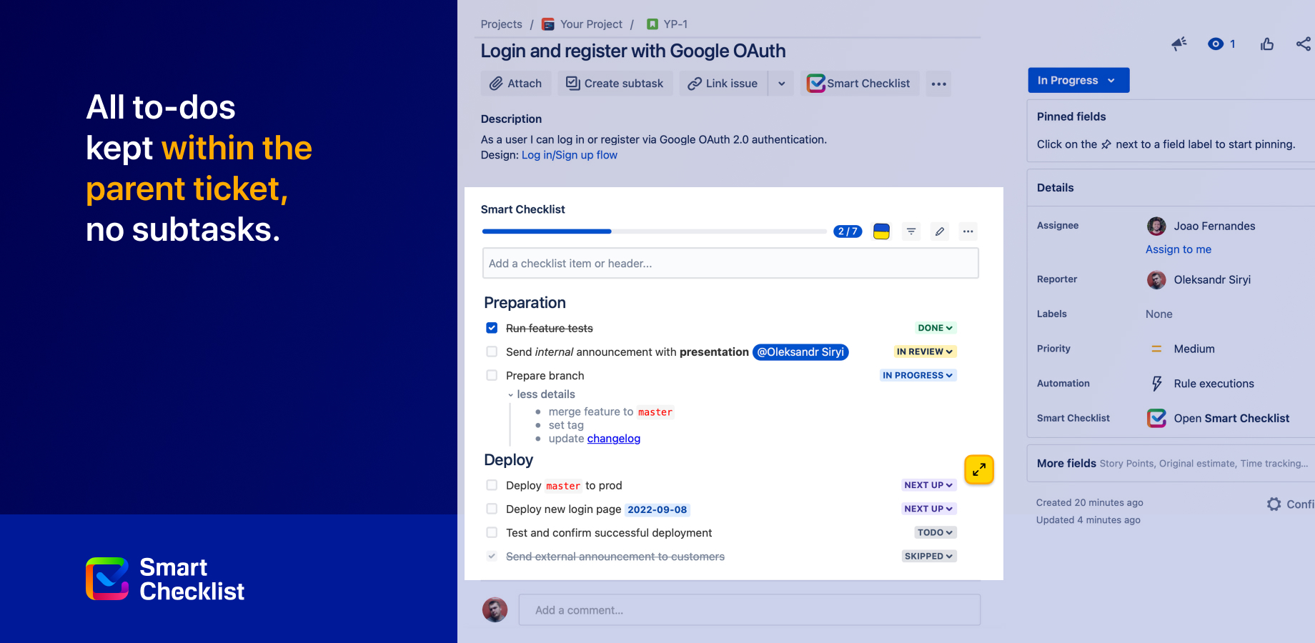 Smart Checklist for Jira Reviews 2024: Details, Pricing, & Features | G2