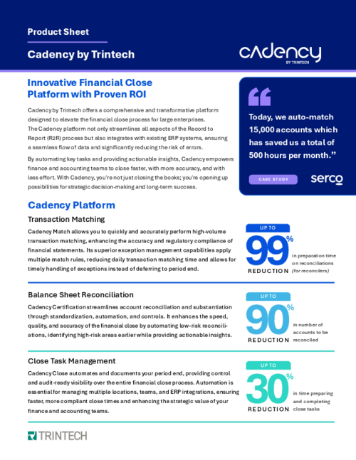Cadency by Trintech Reviews 2025: Details, Pricing, & Features | G2