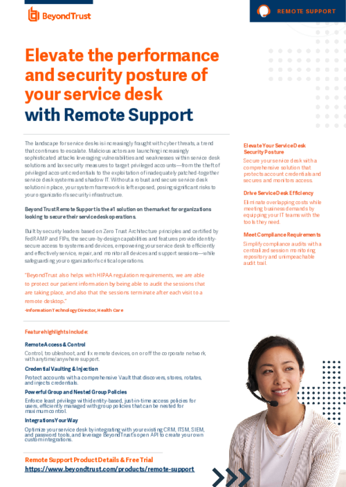 BeyondTrust Remote Support Reviews 2025: Details, Pricing, & Features | G2