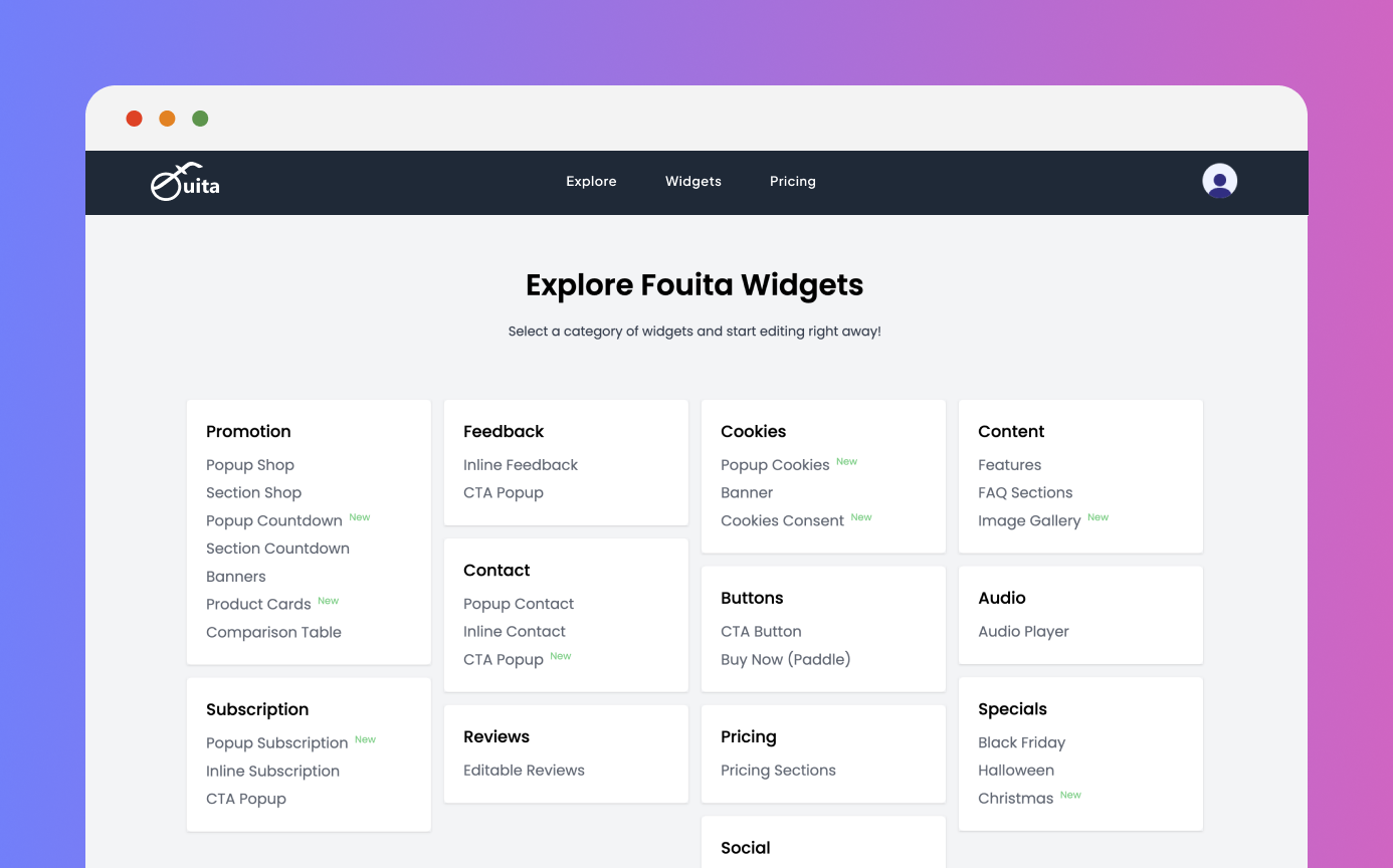 Fouita Widgets Reviews 2025: Details, Pricing, & Features | G2