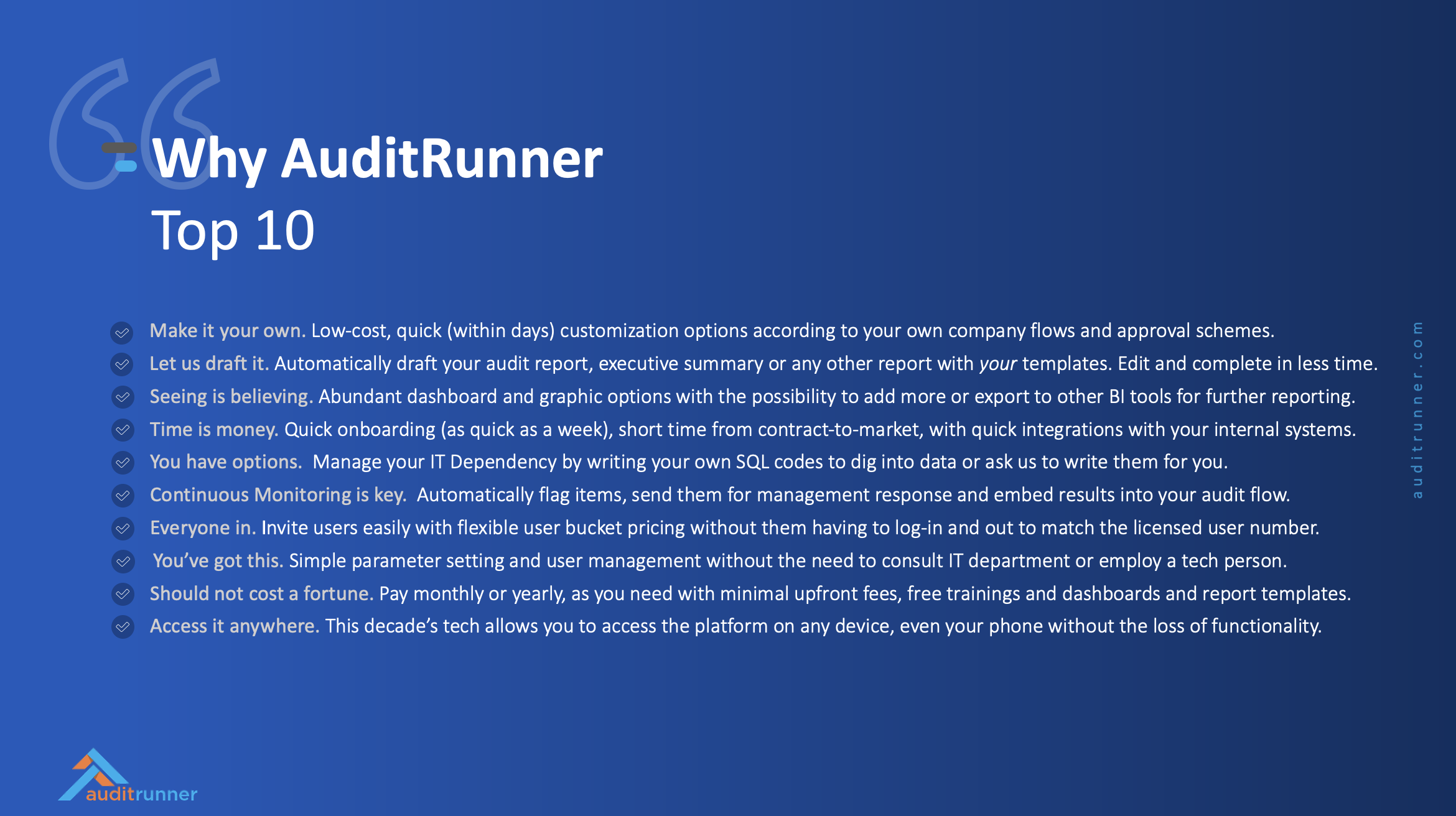 AuditRunner Reviews 2023: Details, Pricing, & Features | G2