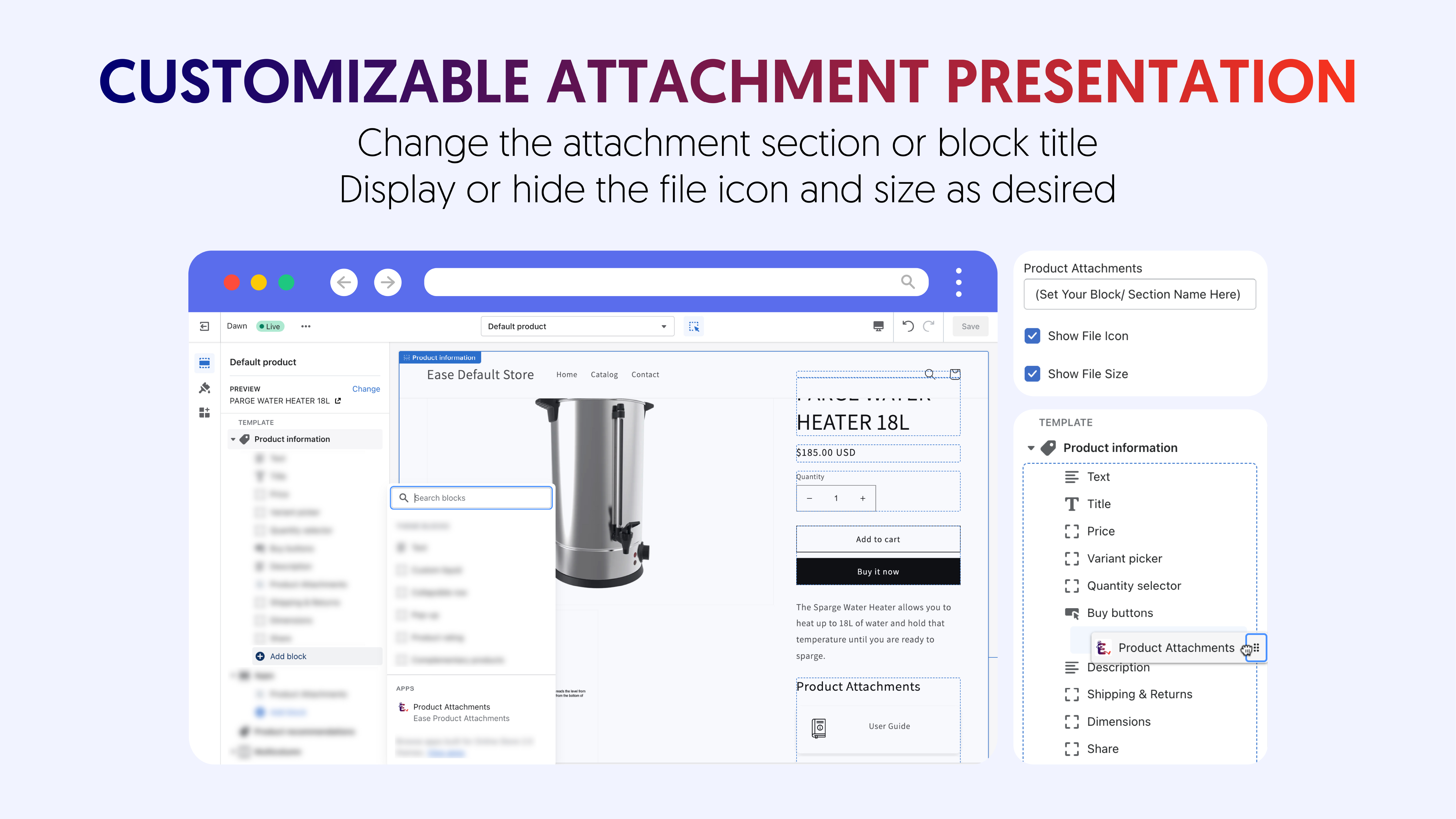 Ease Product Attachments App for Shopify Reviews 2025: Details, Pricing ...