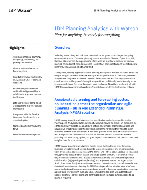 IBM Planning Analytics Reviews 2025: Details, Pricing, & Features | G2