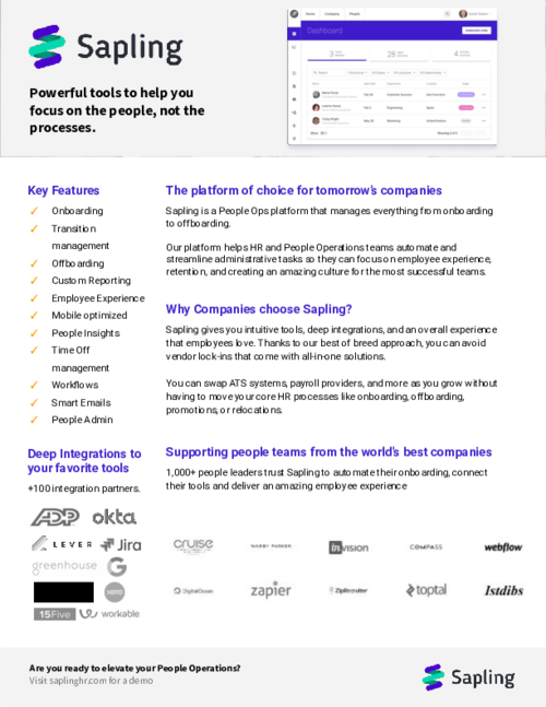 Sapling Reviews 2022: Details, Pricing, & Features | G2