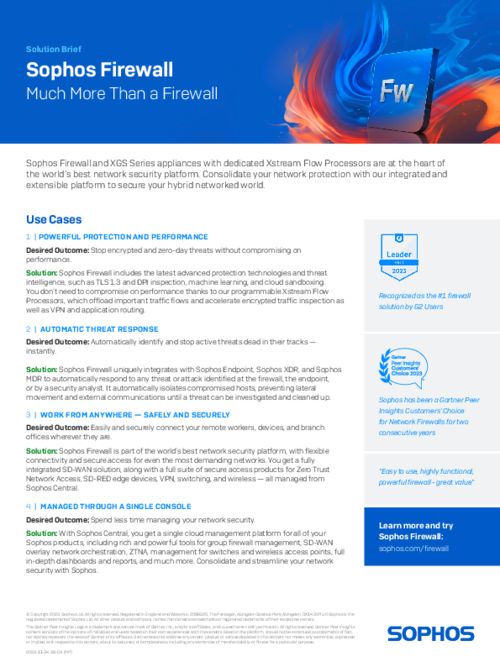 Sophos Firewall Reviews 2025: Details, Pricing, & Features | G2