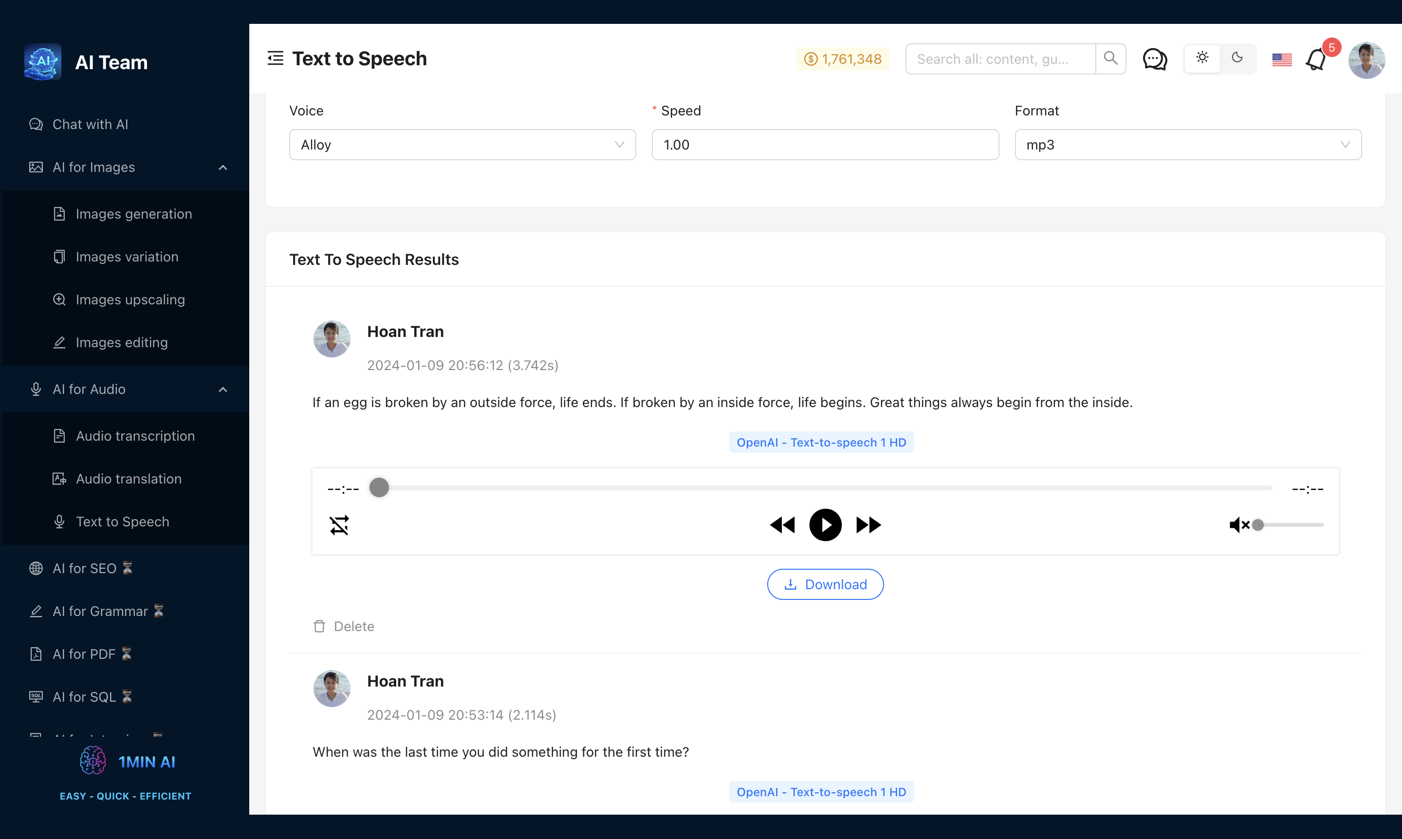 1min.AI Reviews 2024: Details, Pricing, & Features | G2