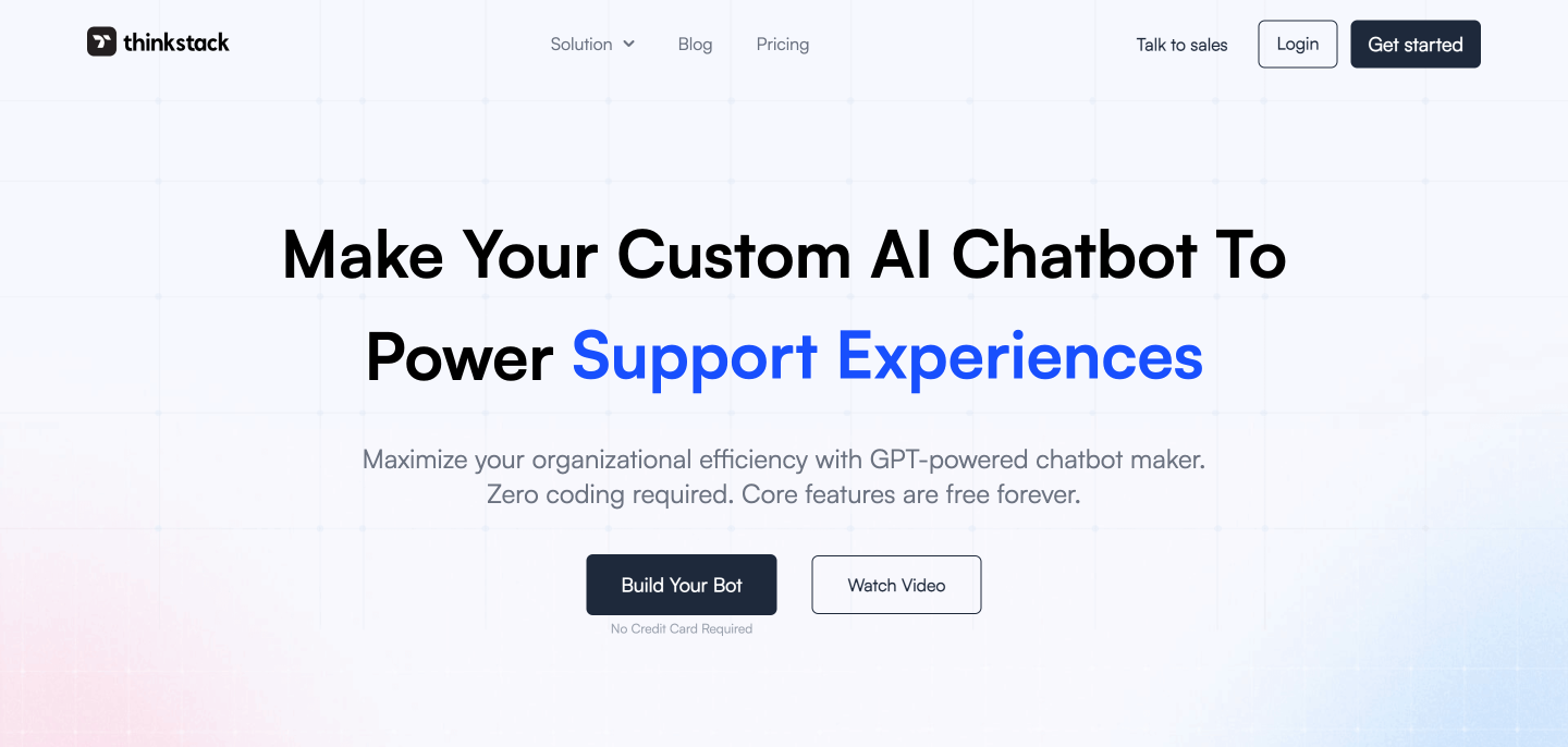 Thinkstack AI Chatbot Reviews 2025: Details, Pricing, & Features | G2