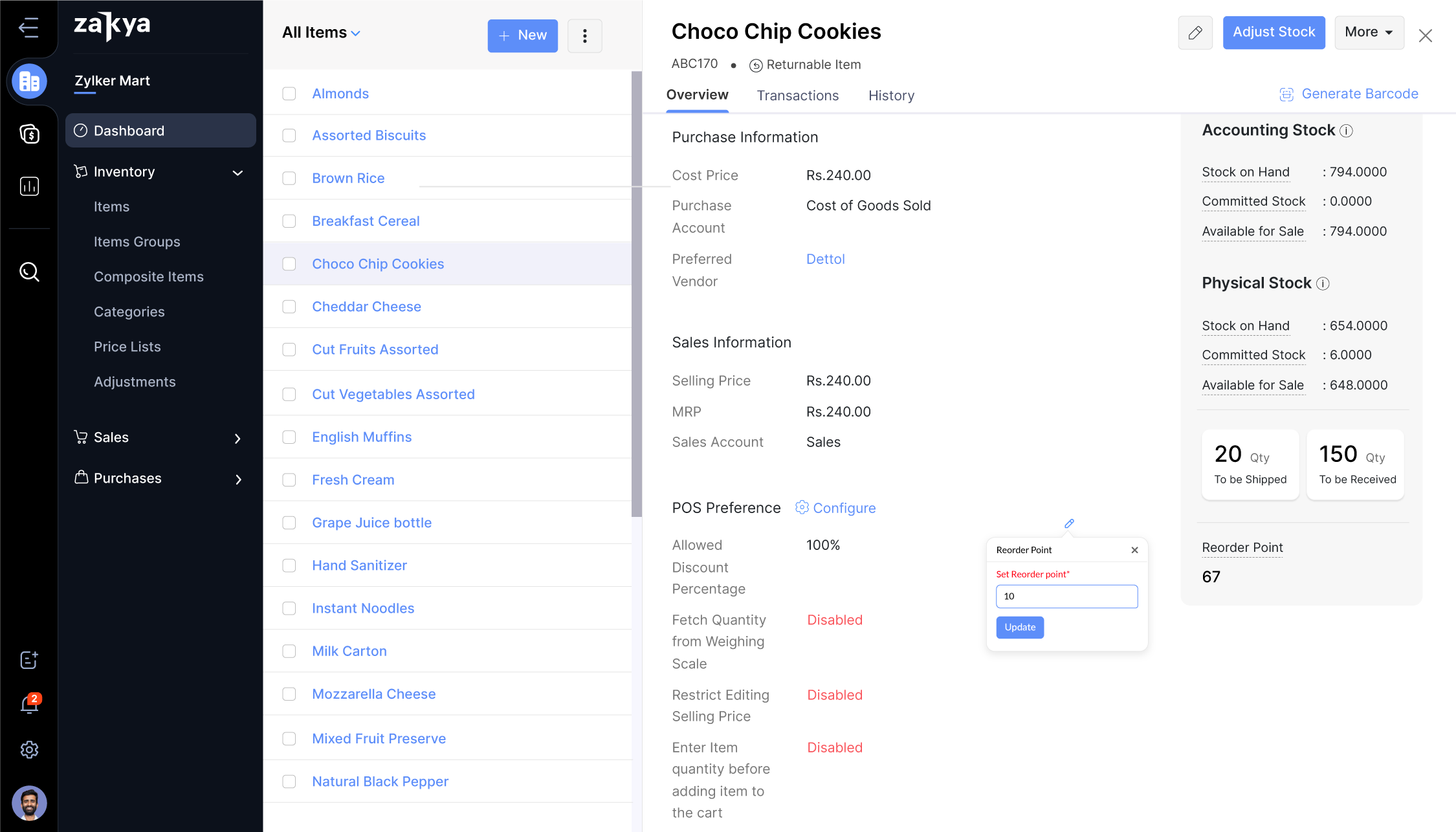 Zoho POS Reviews 2025: Details, Pricing, & Features | G2