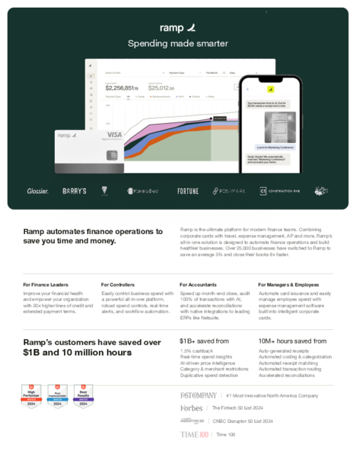 Ramp Reviews 2025: Details, Pricing, & Features | G2