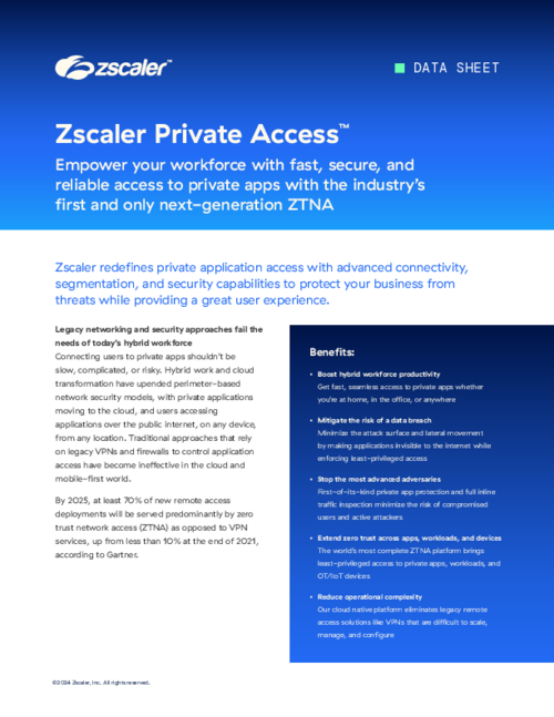 Zscaler Private Access Reviews 2026: Details, Pricing, & Features | G2