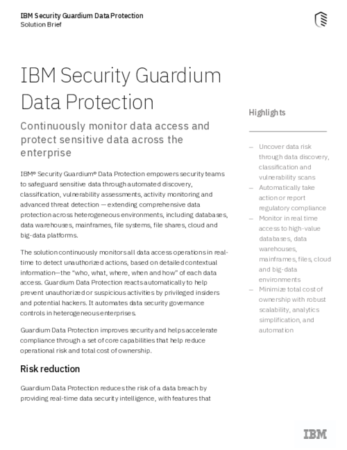 IBM Guardium Data Protection Reviews 2025: Details, Pricing, & Features ...