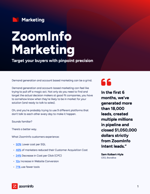ZoomInfo Marketing Reviews 2026: Details, Pricing, & Features | G2