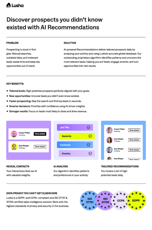 Lusha Reviews 2026: Details, Pricing, & Features | G2