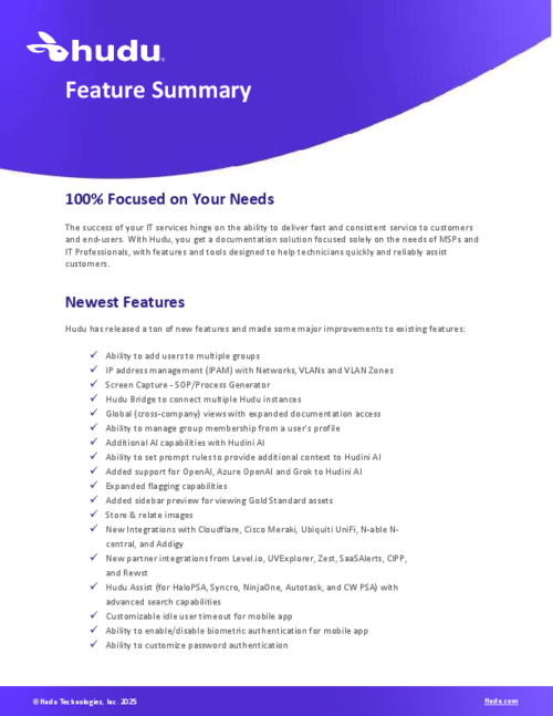 Hudu Reviews 2025: Details, Pricing, & Features | G2