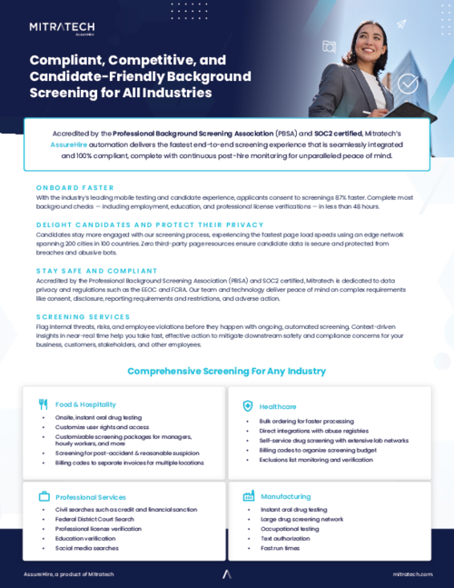 Mitratech AssureHire Reviews 2025: Details, Pricing, & Features | G2