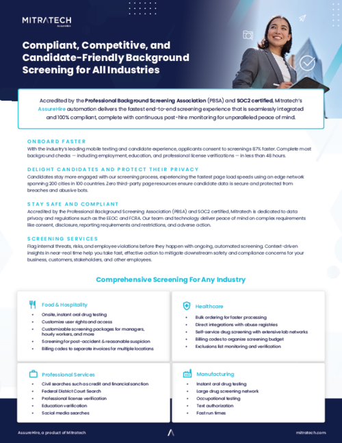 Mitratech AssureHire Reviews 2025: Details, Pricing, & Features | G2