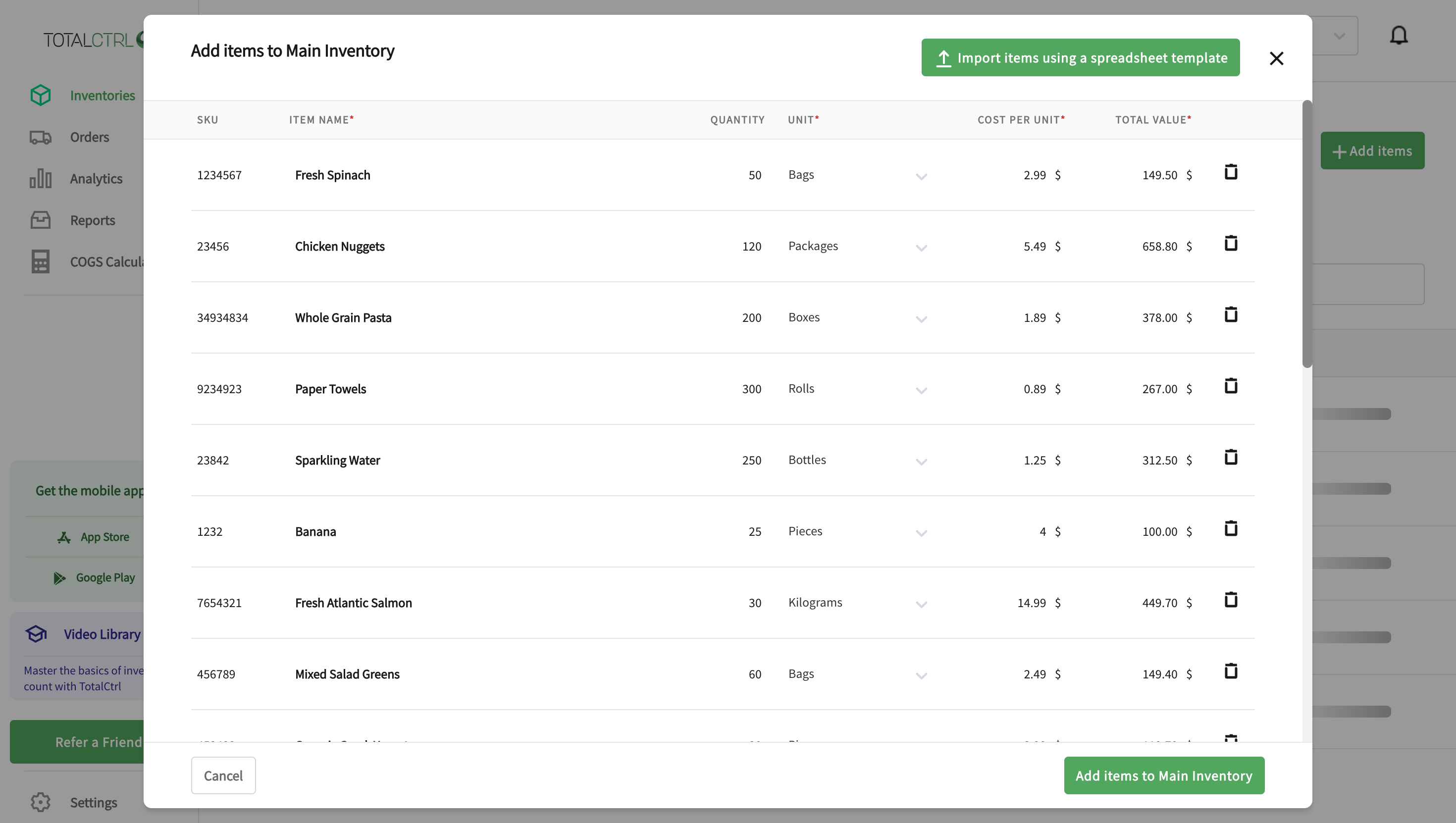 TotalCtrl - Inventory Management / COGS Reviews 2025: Details, Pricing ...