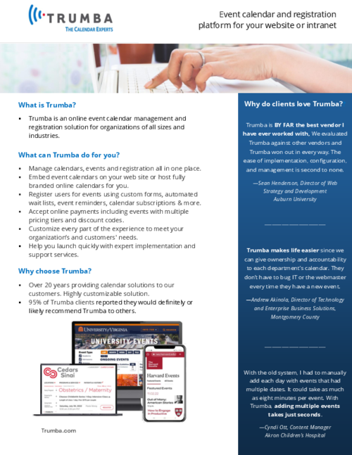 Trumba Reviews 2025: Details, Pricing, & Features | G2