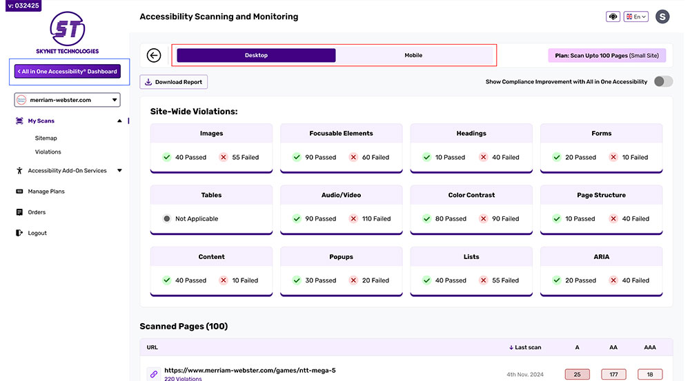 Skynet Accessibility Scanning and Monitoring Bewertungen 2025: Details, Preise & Funktionen | G2