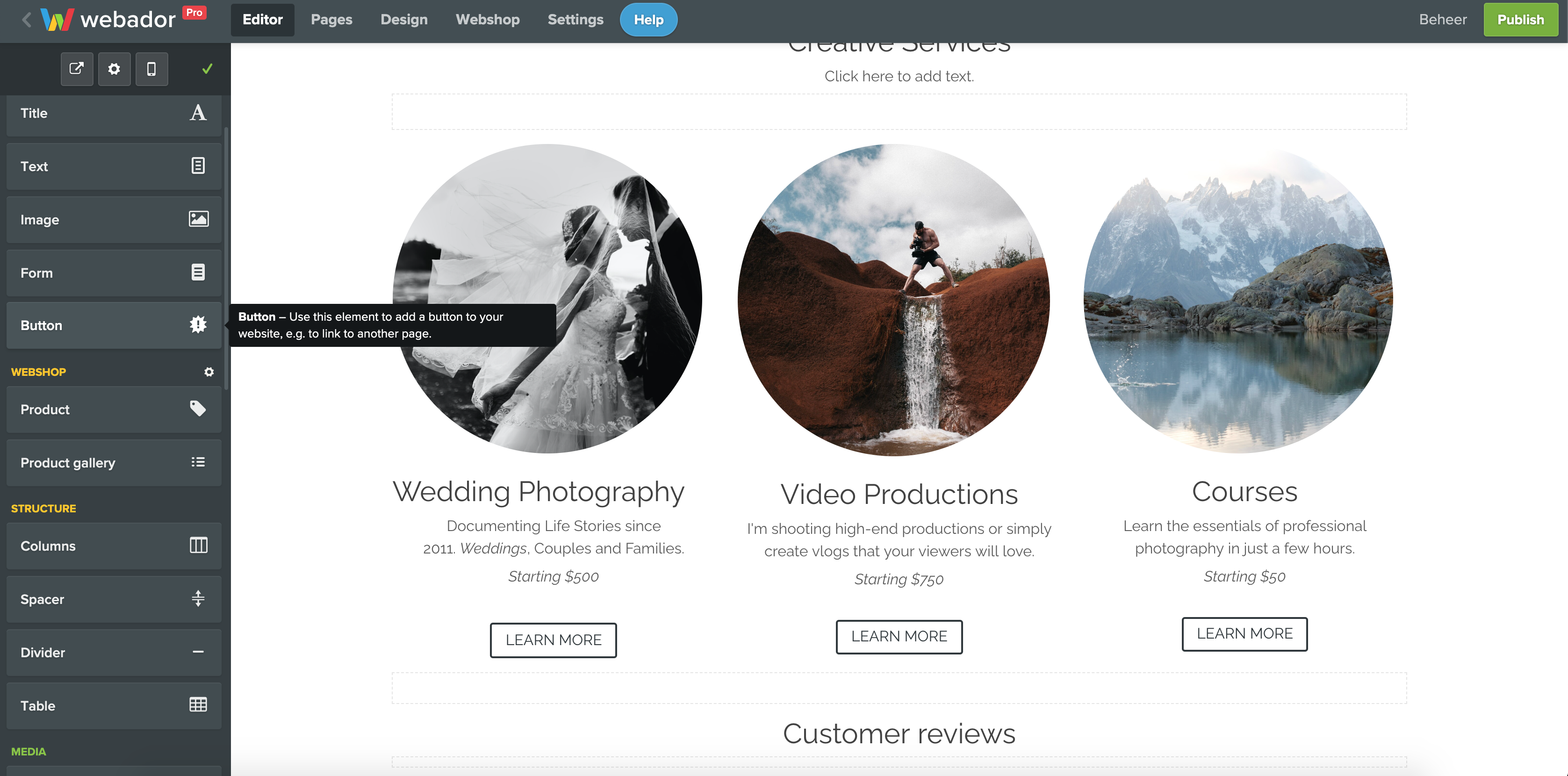 Webador Reviews 2024: Details, Pricing, & Features | G2