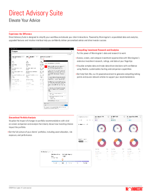 Morningstar Direct Advisory Suite (formerly Advisor Workstation ...