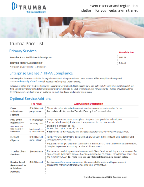 Trumba Reviews 2025: Details, Pricing, & Features | G2