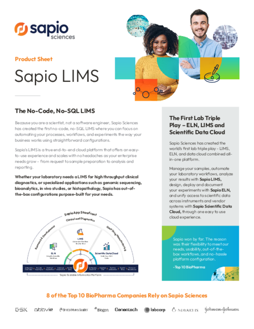 Sapio LIMS Reviews 2025: Details, Pricing, & Features | G2
