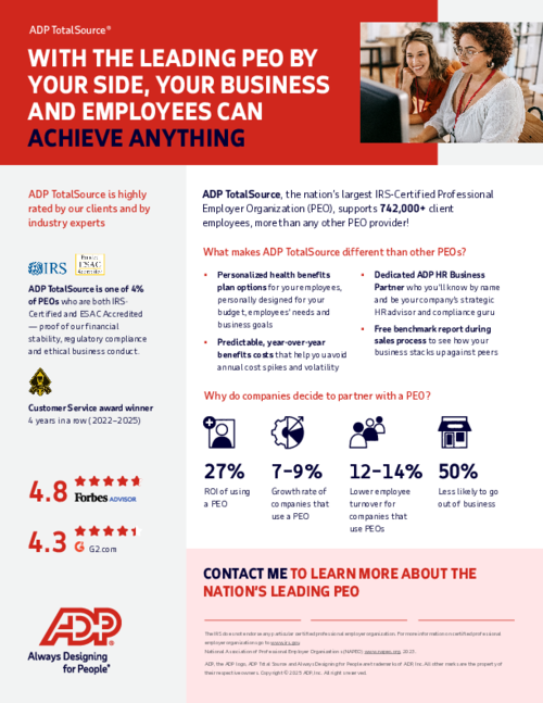 ADP TotalSource Reviews 2025: Details, Pricing, & Features | G2