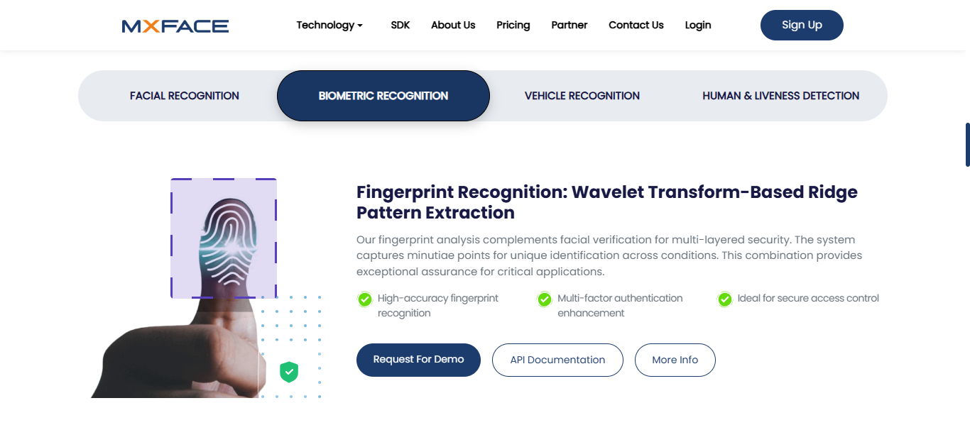 Multimodal Biometric APIs and SDKs (Face, Fingerprint, Iris ...
