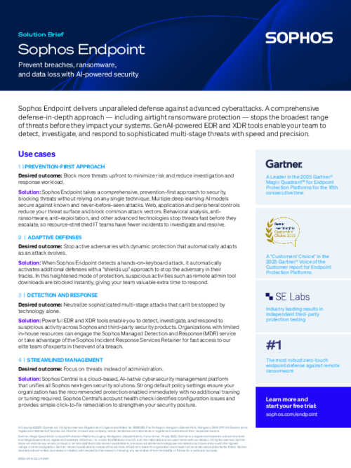 Sophos Endpoint Reseñas 2026: Detalles, Precios y Características | G2