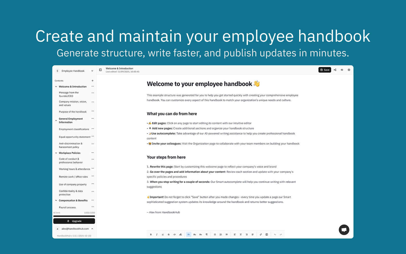 HandbookHub - employee handbook builder Reviews 2025: Details, Pricing ...