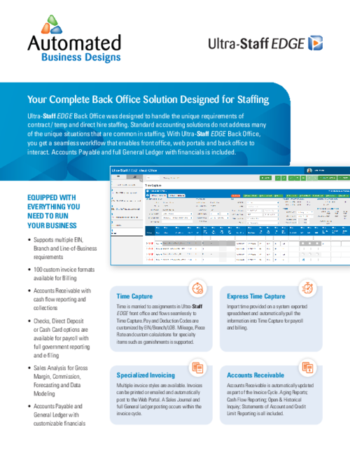 Ultra-Staff EDGE Staffing and Recruiting Software Reviews 2025: Details ...
