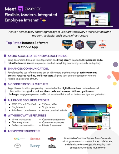 Axero Reviews 2025: Details, Pricing, & Features | G2