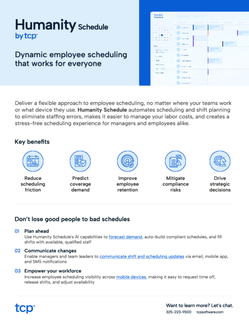 Humanity Schedule by TCP Reviews 2025: Details, Pricing, & Features | G2