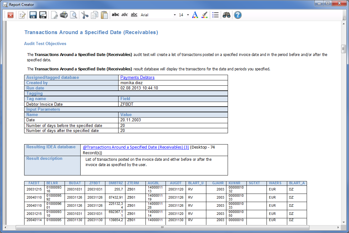 Caseware Idea Audit Polresample